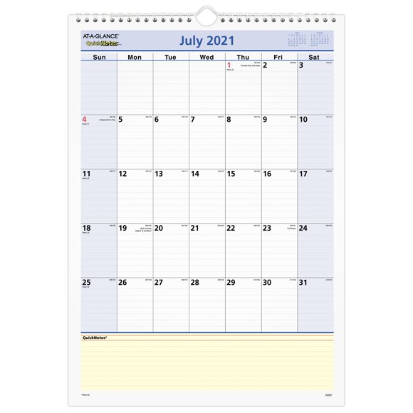 July 2021 Calendar