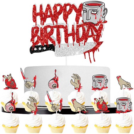 Halloween Horror Killer Zombie Vampire One Cake Topper and 18pcs ...