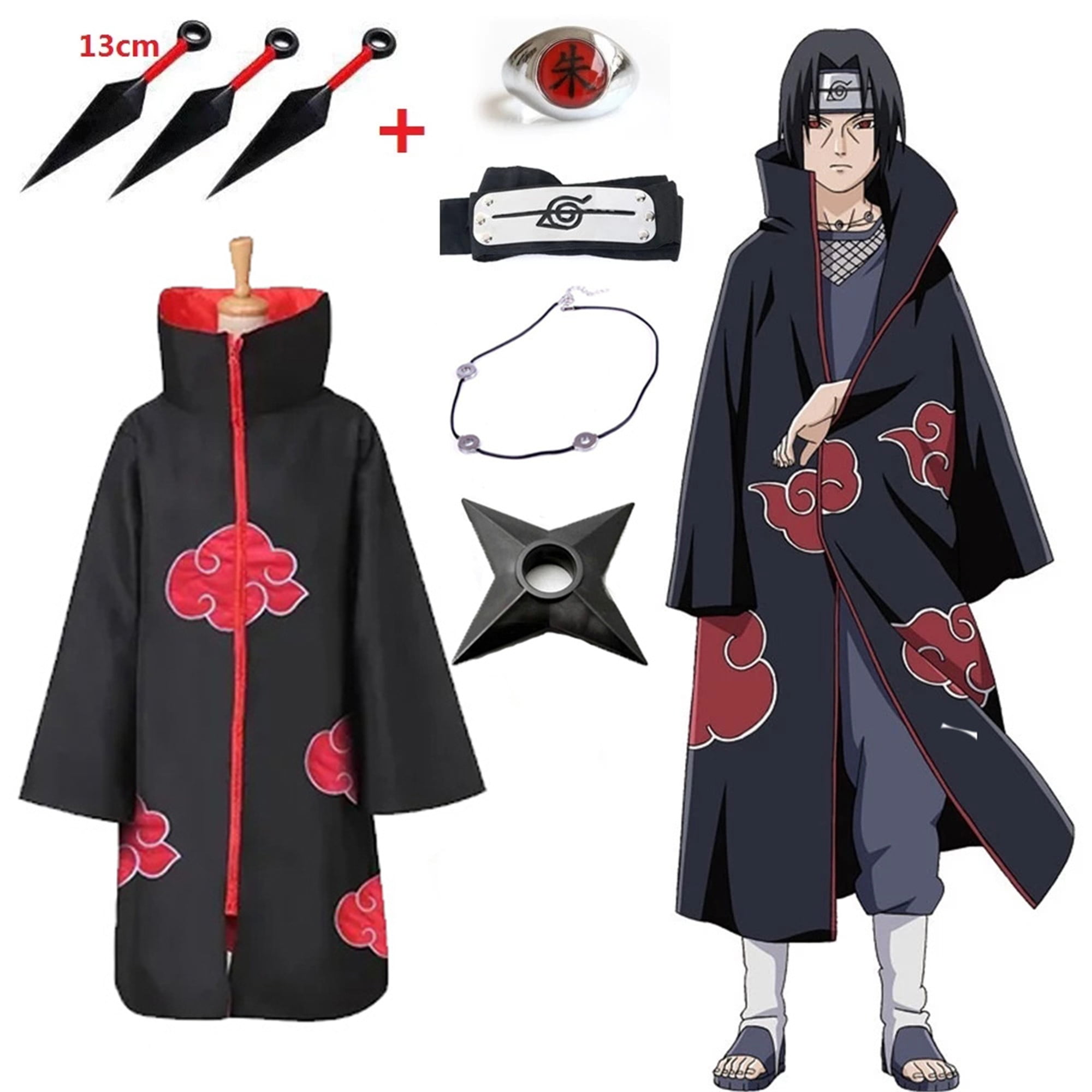8PCS Anime Japanese Naruto Akatsuki Cloak Costume ประเทศไทย | Ubuy