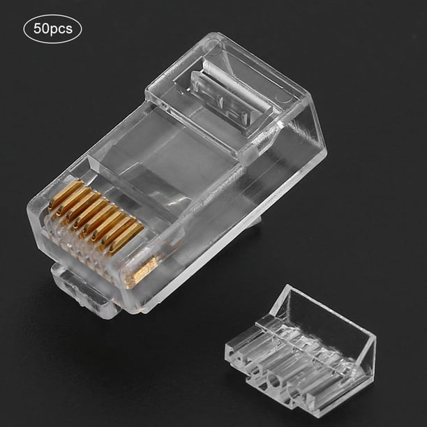 Ethernet RJ45 Connector Pure Copper RJ45 8P8C Connector Three-pronged ...