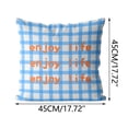 45x45cm Fresh Plaid Decorative Pillow Cover – Solid Color Cushion Case ...