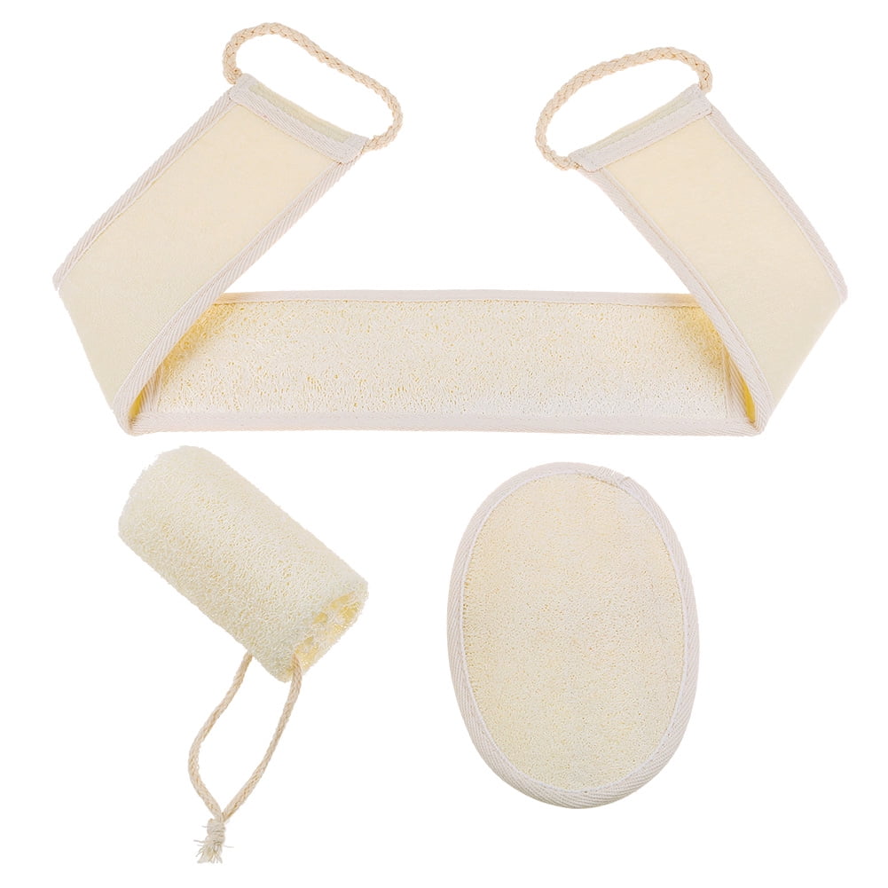 HJZ Natural Loofah Lufa Shower Sponge Soap Exfoliating Loufa Bath Back ...