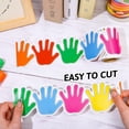 Colorful Handprint Adhesive Sticker Decorative Bulletin Board Border ...