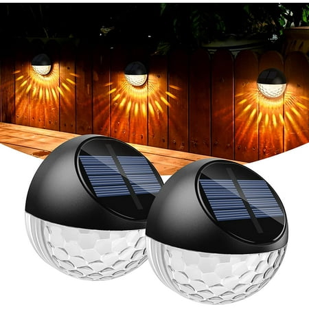 TILIYHELLO Outdoor Wall Light, Set of 2 LED Solar Lights Outdoor Wall ...