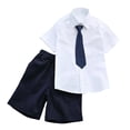ATOGUTA Boys Summer Outfits Short Sleeve Collar School Uniform Button ...