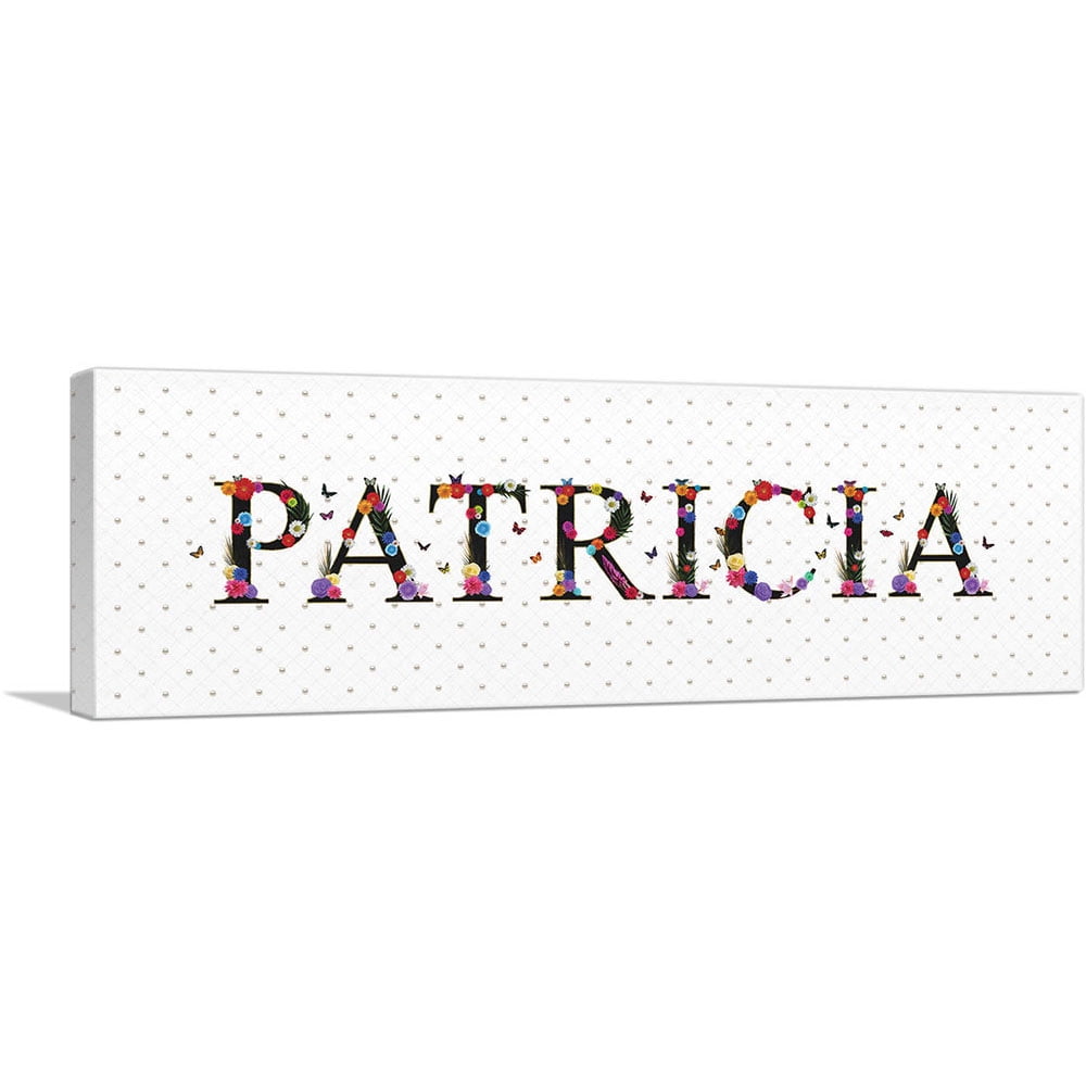 ARTCANVAS PATRICIA Girls Name Room Decor Canvas Art Print - Size: 36" x ...