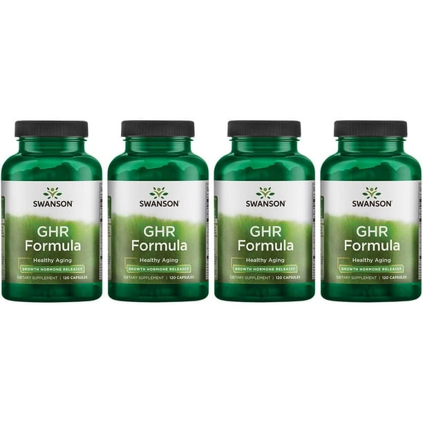 Swanson Ghr Formula - Growth Hormone Releaser 120 Caps 4 Pack - Walmart.com