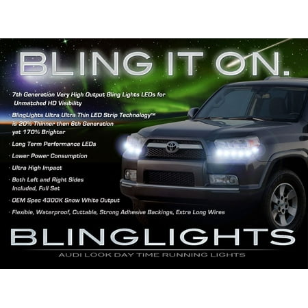 For Toyota 4Runner LED DRL Head Lamp Light Strips Kit Day Time Running ...