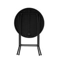 Mainstays 24 inch Round Folding Bistro Table, Black Indoor Outdoor ...