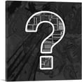 ARTCANVAS Modern Black White Alphabet Question Mark Symbol Canvas Art ...