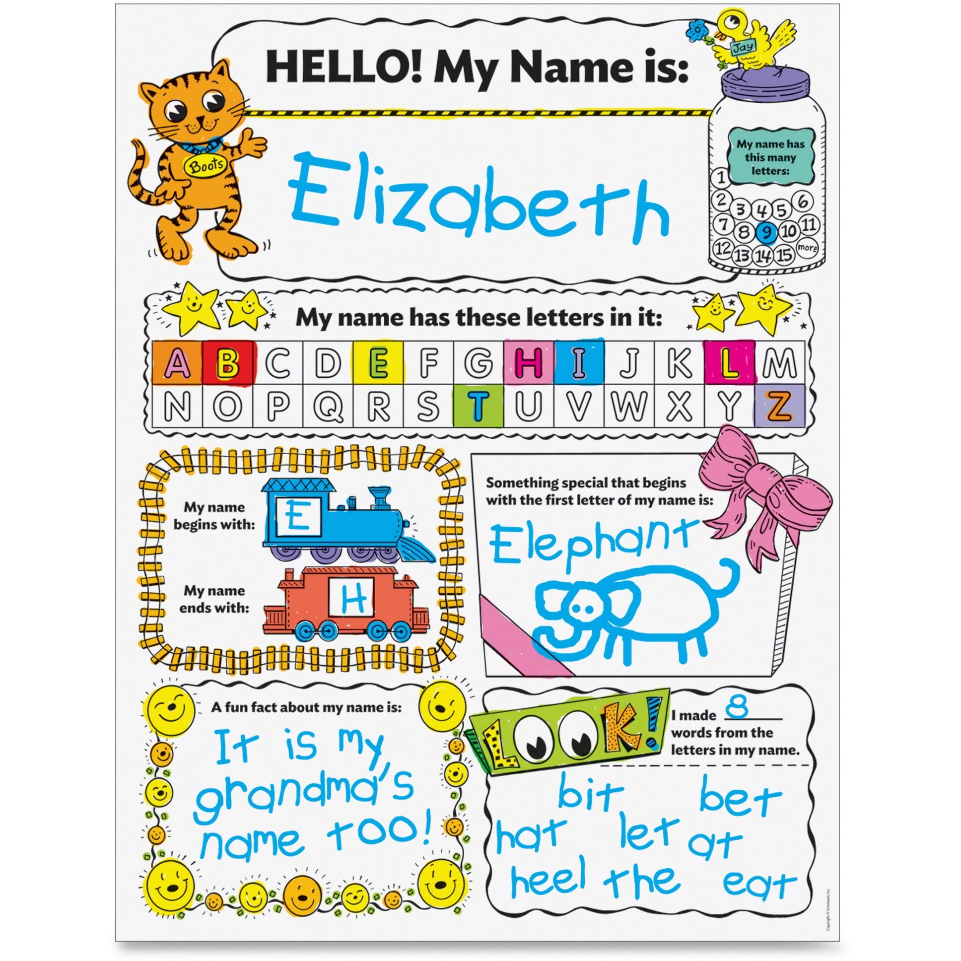 Scholastic, SHS054553562X, Res. Pre K-2 Personal Poster Set, 1 Set ...