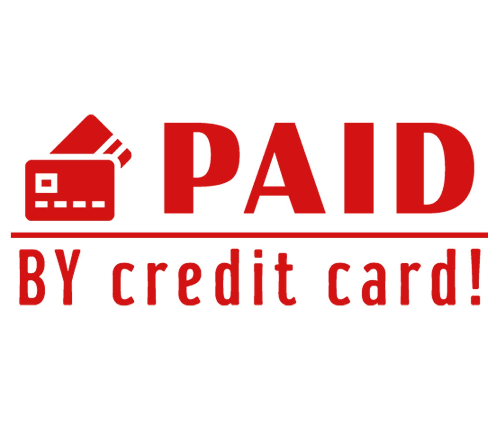 Printtoo Paid By Credit Card Self Inking Rubber Stamp Pre-Inked Office ...