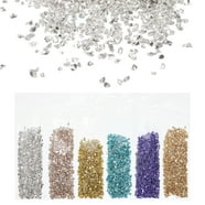 Uxcell 3 Colors Crushed Glass Chips, 1-4mm Irregular Glitter Metallic ...