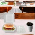 Compostable Square Hinged Clamshell Take Out Food Containers 6x6 ...