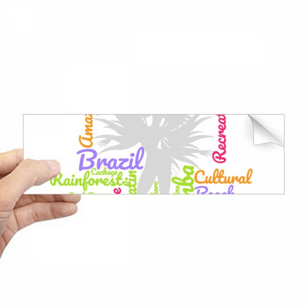 Brazil Dance Samba Culture Wordcloud Rectangle Bumper Sticker Notebook ...