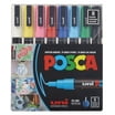 POSCA 16-Color Metallic Paint Marker Set, Fine Bullet Tip, PC-3M ...