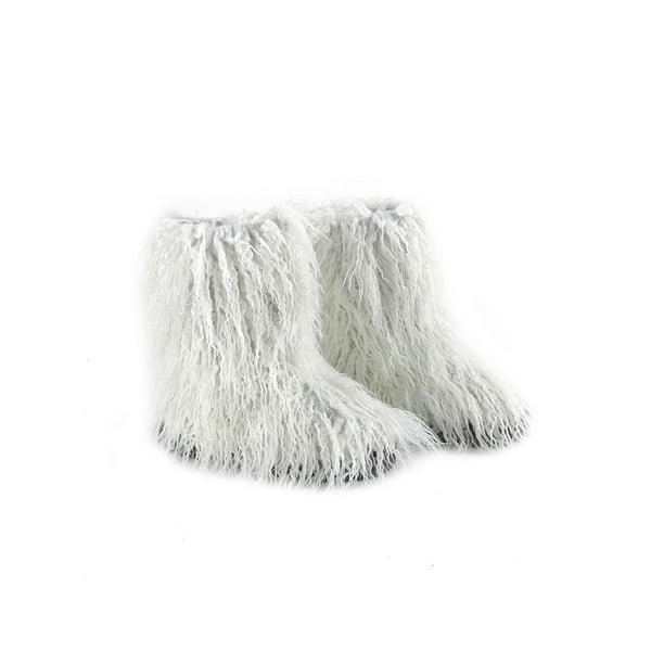 Fuzzy Platform Boots
