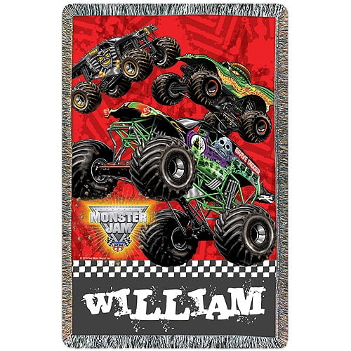 Personalized Monster Jam Start Your Engines Throw - Walmart.com
