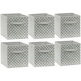 SimpleHouseware Strong Fabric Cube Storage Bins, Foldable Organizer ...