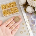 360Pcs 4 Styles Alloy Soldered Closed Jump Rings Round Golden 6~12x1~1 ...