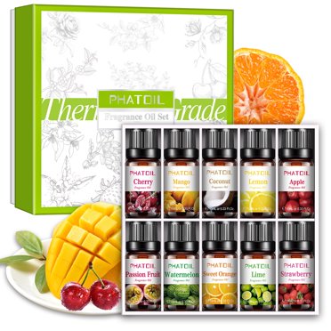 EUQEE Essential Oils Gift Set - 6PCS Floral Fragrance for Diffuser ...