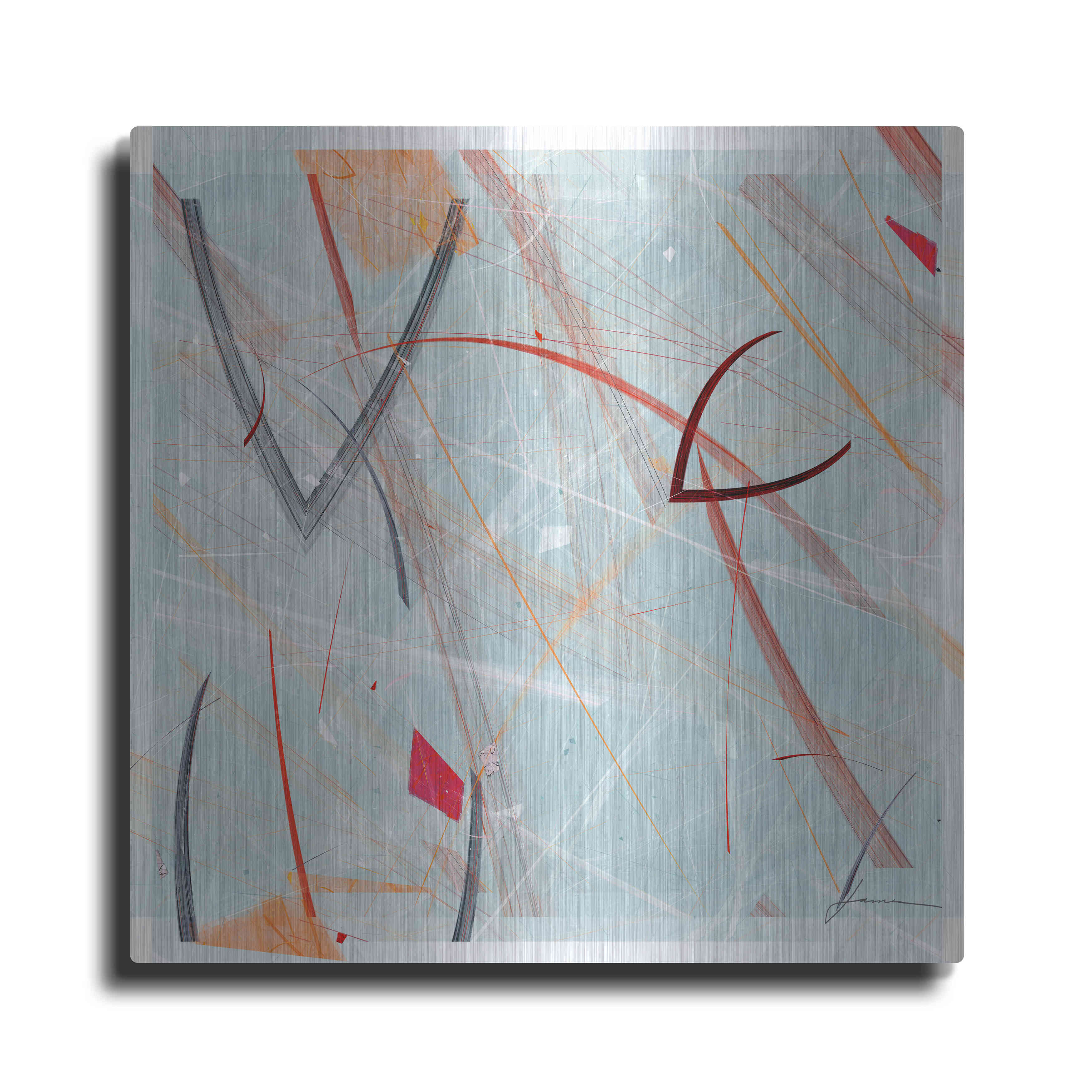 Luxe Metal Art 'Vectora Panel III' by James Burghardt, Metal Wall Art ...