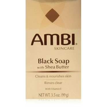 AMBI Black Soap with Shea Butter Bar, 3.5 oz - Walmart.com