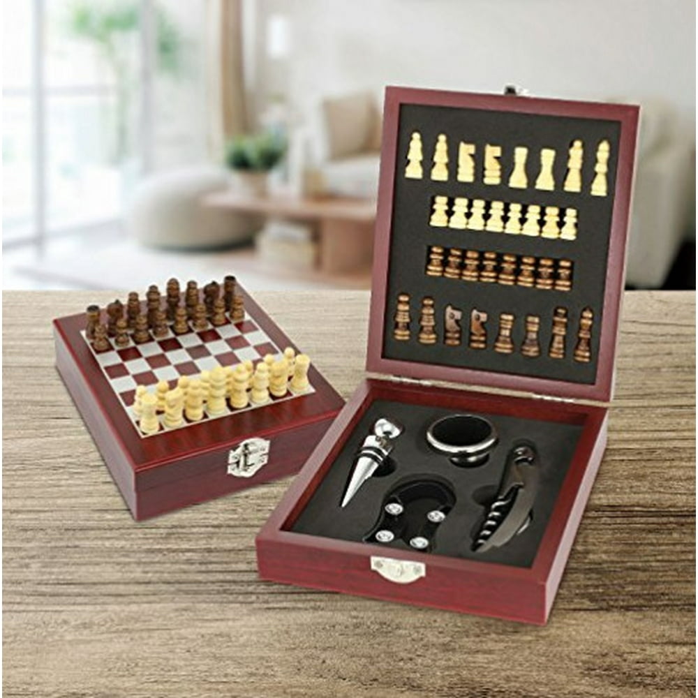 KOVOT Wine Tool Accessory Set (Wine & Chess Set) - Walmart.com ...