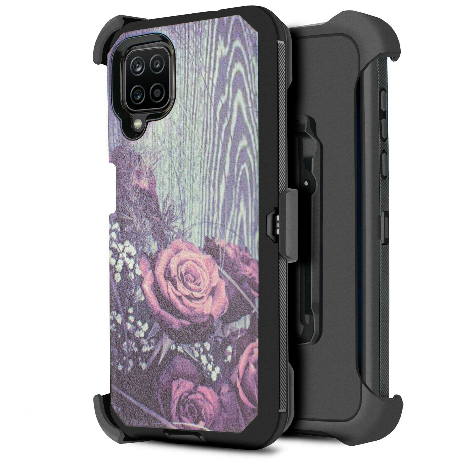 for Samsung Galaxy A12 Phone Case Dual Layer Full-Body Rugged Clear ...