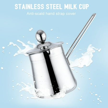 With Lid Coffee Pot Kitchen Modern Long Handle Stainless Steel ...