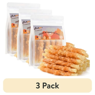 Pawmate Omega3 Cod Twist Dog Chews, Chicken Wrapped Cod Fish Skin Stick ...