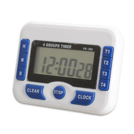 Mymisisa 4-Channel Digital Timer Wide Screen Clock Timing Device ...