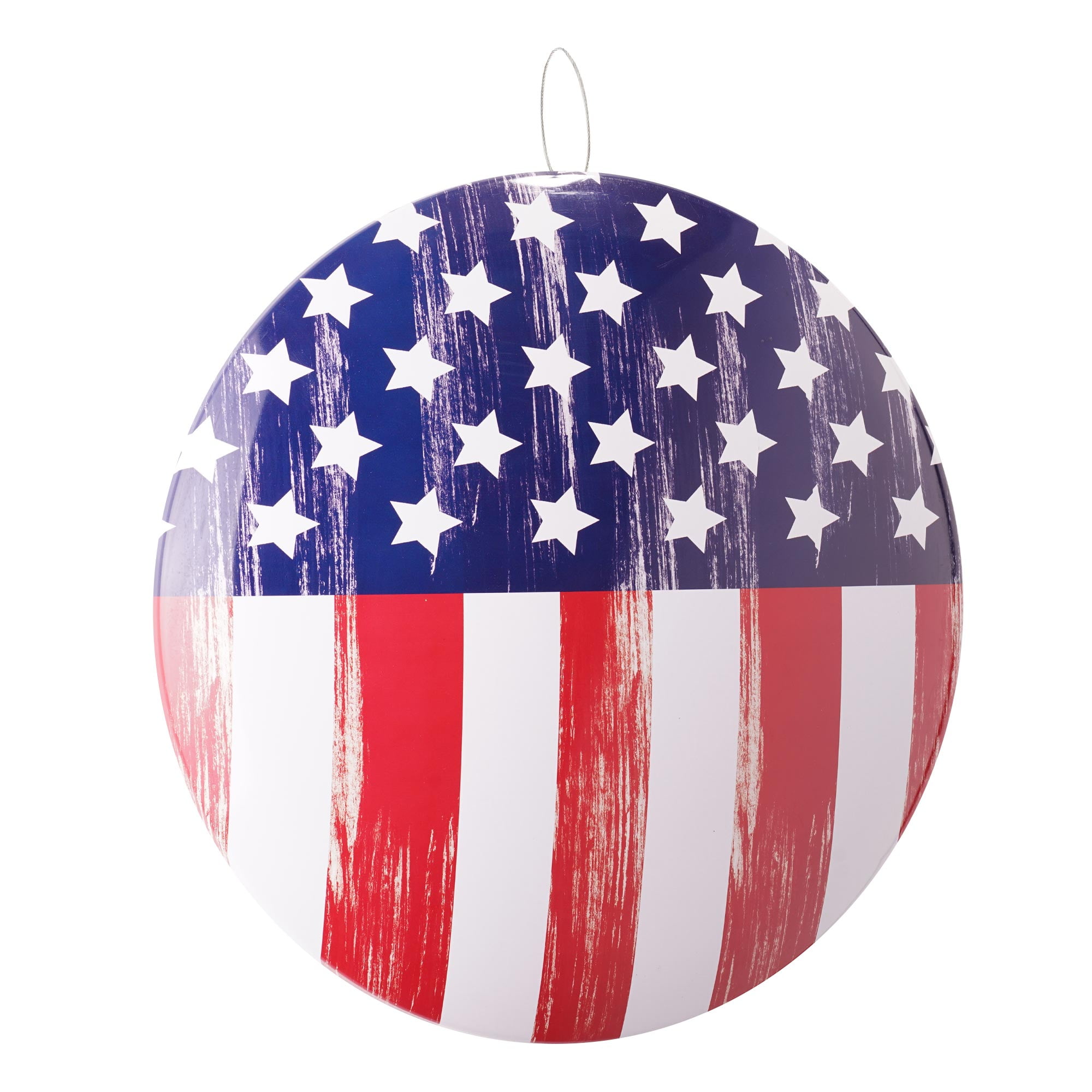 American Art Decor Distressed Rustic American Flag Dome Metal Sign - 15 ...
