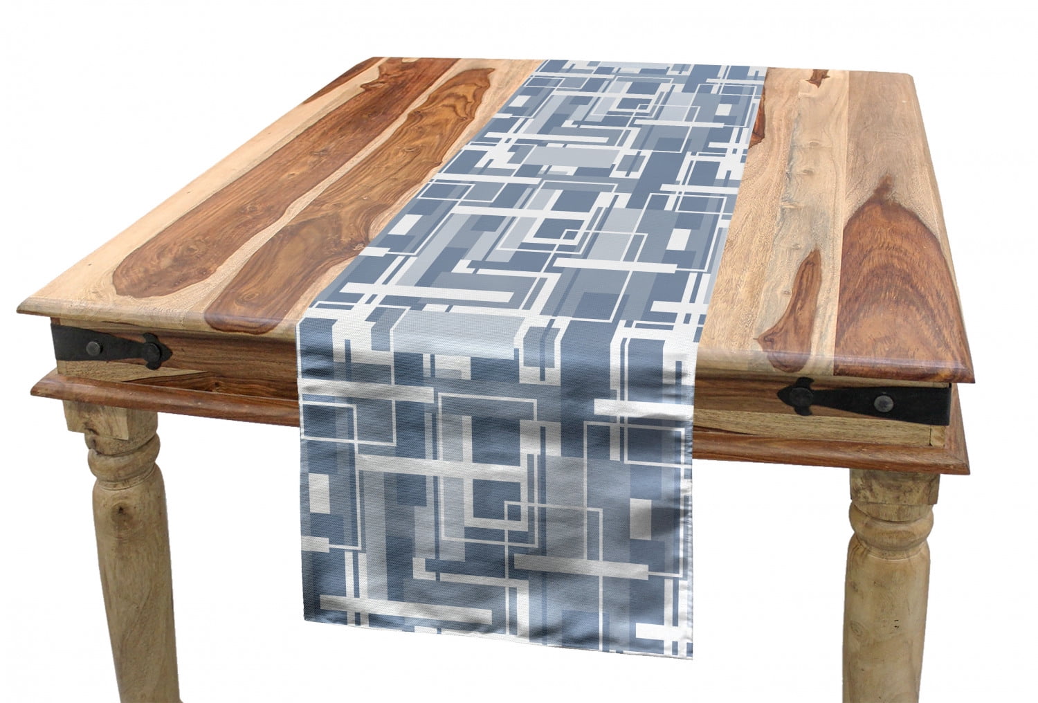 Geometric Table Runner, Minimalist Futuristic Digital Bars Stripes ...