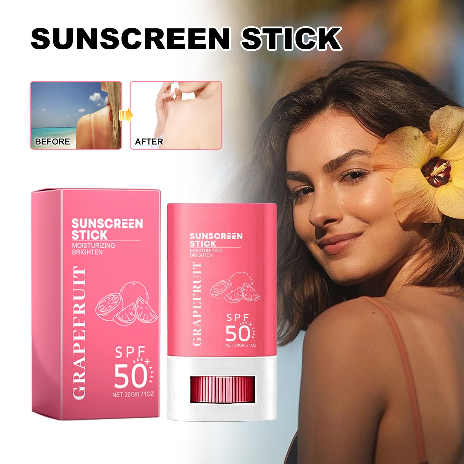 Puntoco Protector solar facial en barra Grapefruit Rose Red Protection ...