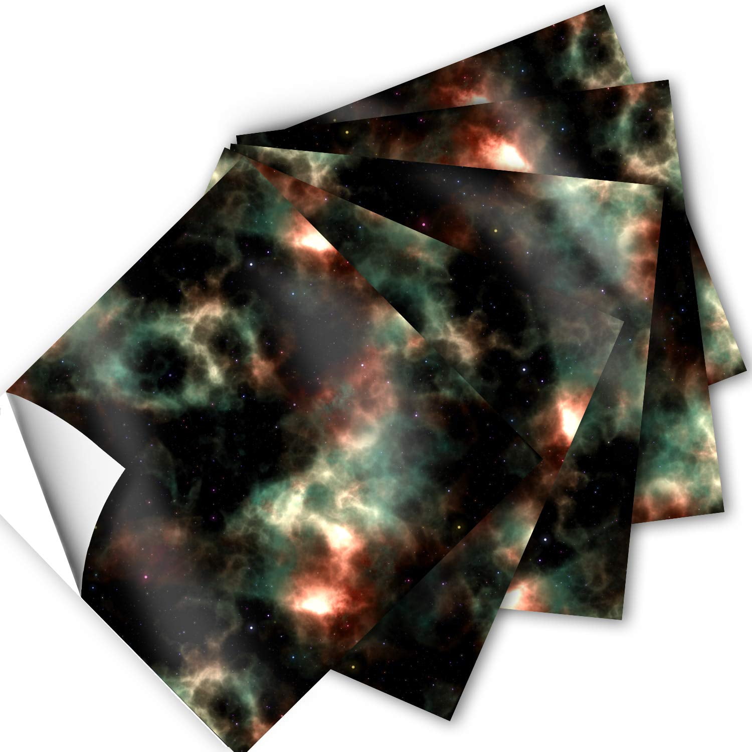 Craftopia Craft Vinyl Squares - 12 x 12-Inch Galaxy Space Patterned ...