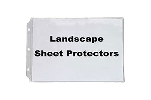 Landscape Sheet Protectors, for Standard Size Paper, 10 In a Set ...