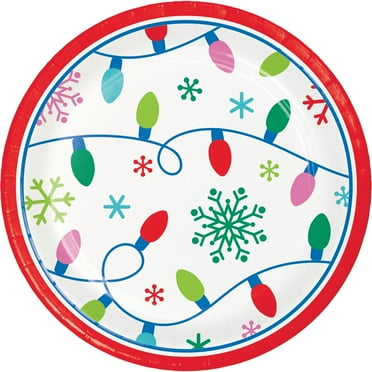 Creative Converting 8-Count Vintage Christmas Dinner Plate - Walmart.com