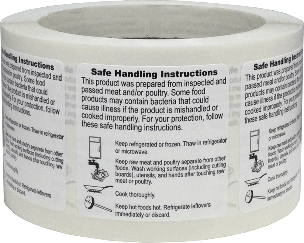 Safe Handling Instruction Labels For Food Rotation | 2 x 2" Inch | 500 ...
