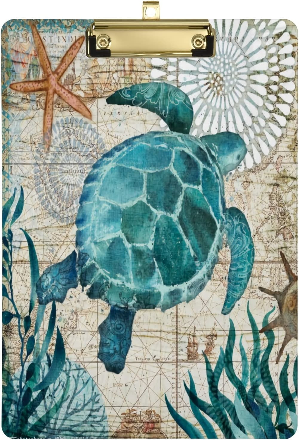 ZHANZZK Watercolor Sea Turtle Clipboard Hardboard Wood Nursing Clip ...