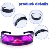 Full Color Smart Glasses Programmable LED Bluetooth Glasses Luminous ...
