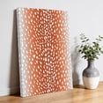 Art Orange Canvas Wall Art for Living Room, Vintage White Polka Dots ...