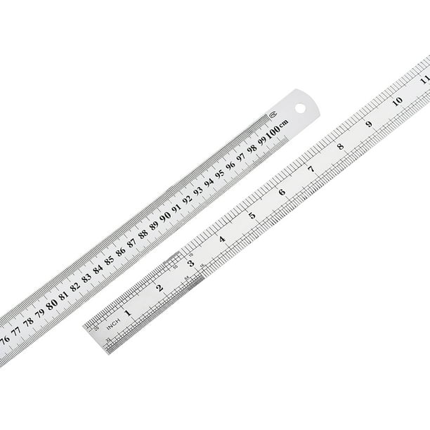 Straight Ruler 1m/40inch Metric/Imperial Stainless Steel Ruler ...