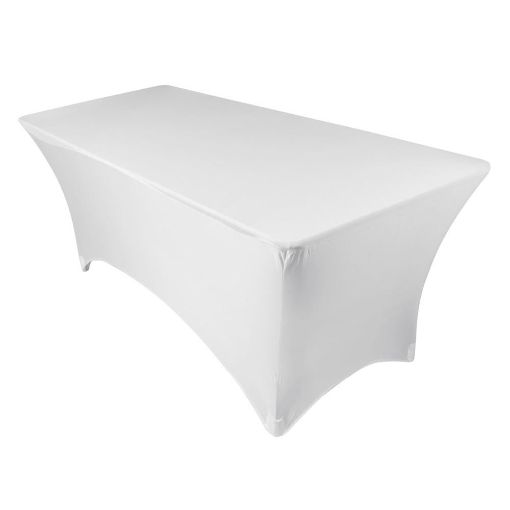 Rectangular Spandex Table-Cloth Cover, 8-Feet, White - Walmart.com