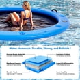 Danrelax 8' Round Inflatable Floating Dock with Cup Holders, Sunchill ...