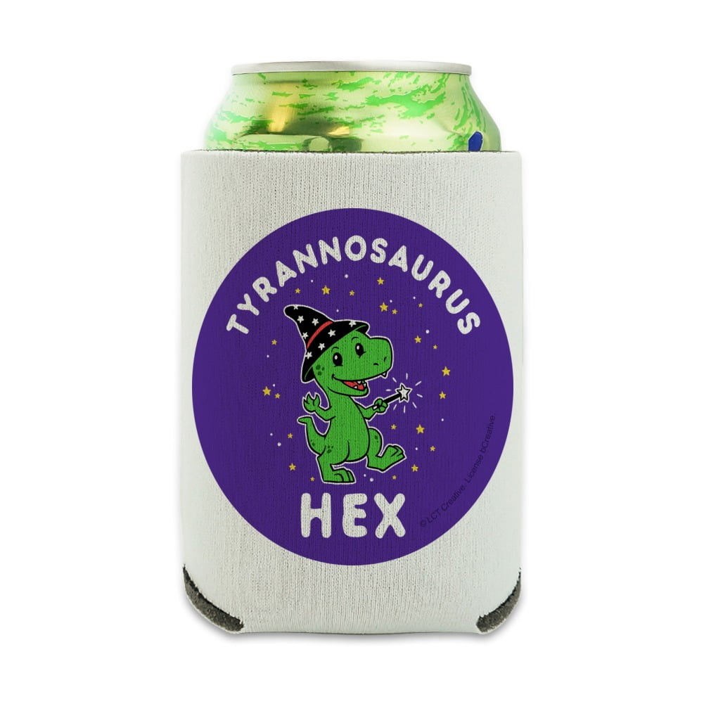 Tyrannosaurus Hex T-Rex Wizard Witch Funny Humor Can Cooler - Drink ...