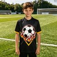 BOOMNY Toddler Boys Short Sleeve Soccer T-Shirts Crew Neck Cartoon ...