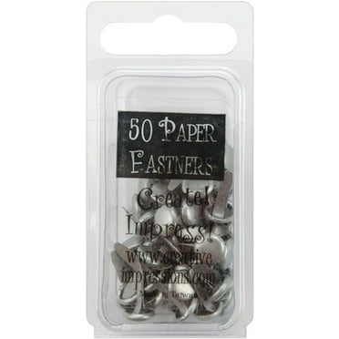 Metal Paper Fasteners 50/Pkg-Hearts - Silver - Walmart.com