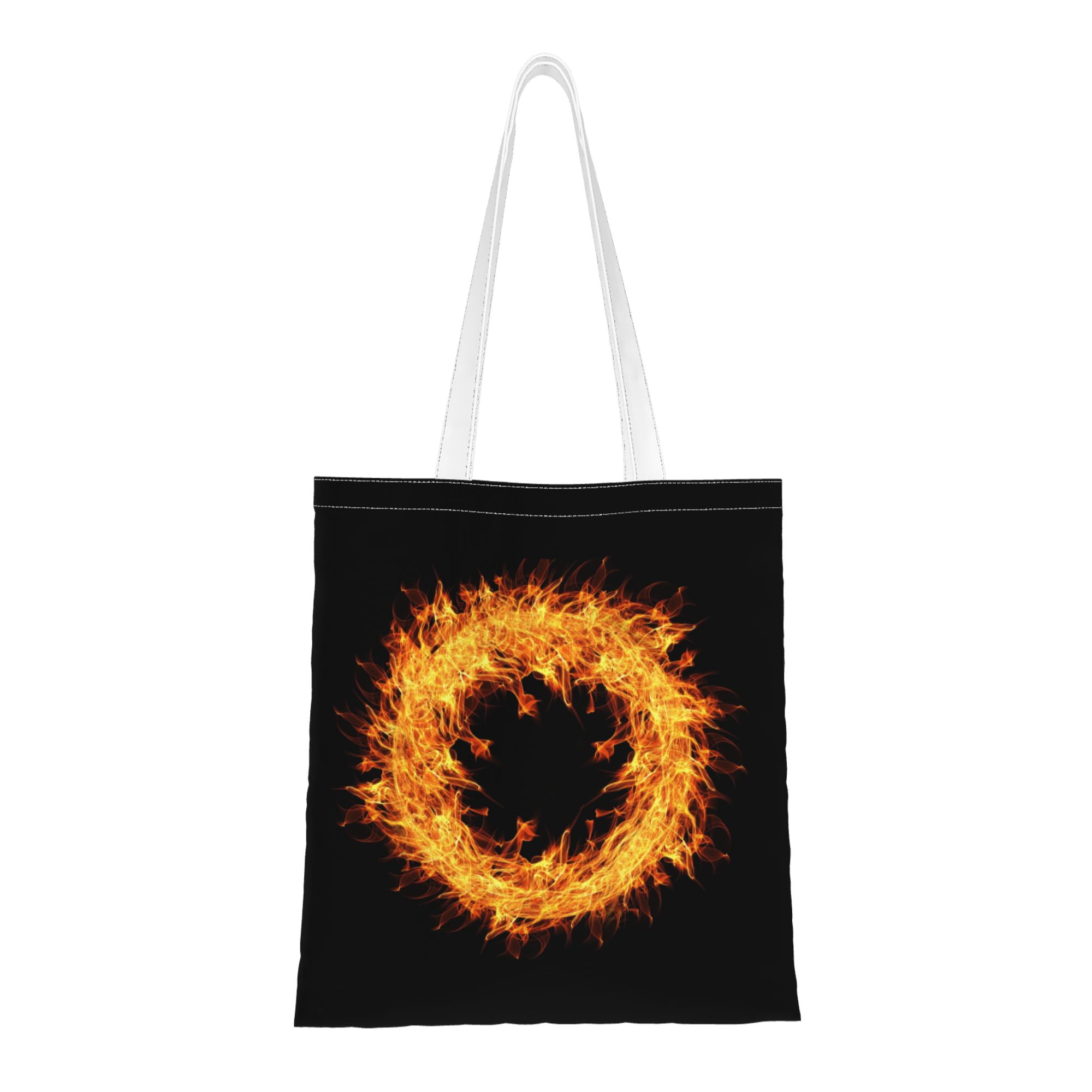 DouZhe Reusable Grocery Bags, Fire Flame Ring Lightweight Polyester ...