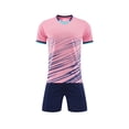Ceisia Soccer Jersey and Shorts Set with Linear Pattern Multi-Color ...